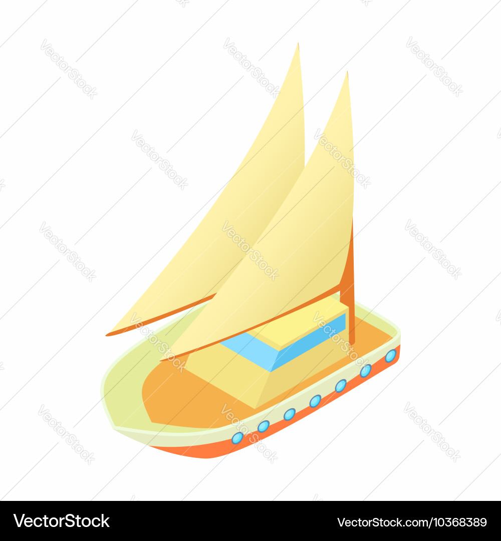 Seagoing vessel icon cartoon style Royalty Free Vector Image