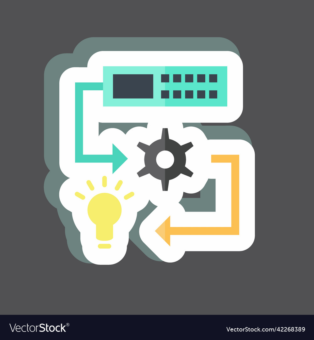 Sticker machine learning suitable for data Vector Image