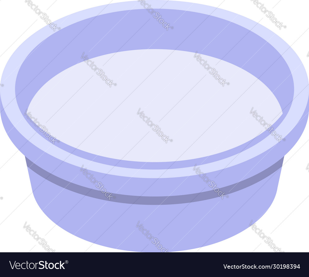 Baby bath basin icon isometric style Royalty Free Vector Baby bath basin icon isometric style Royalty Free Vector