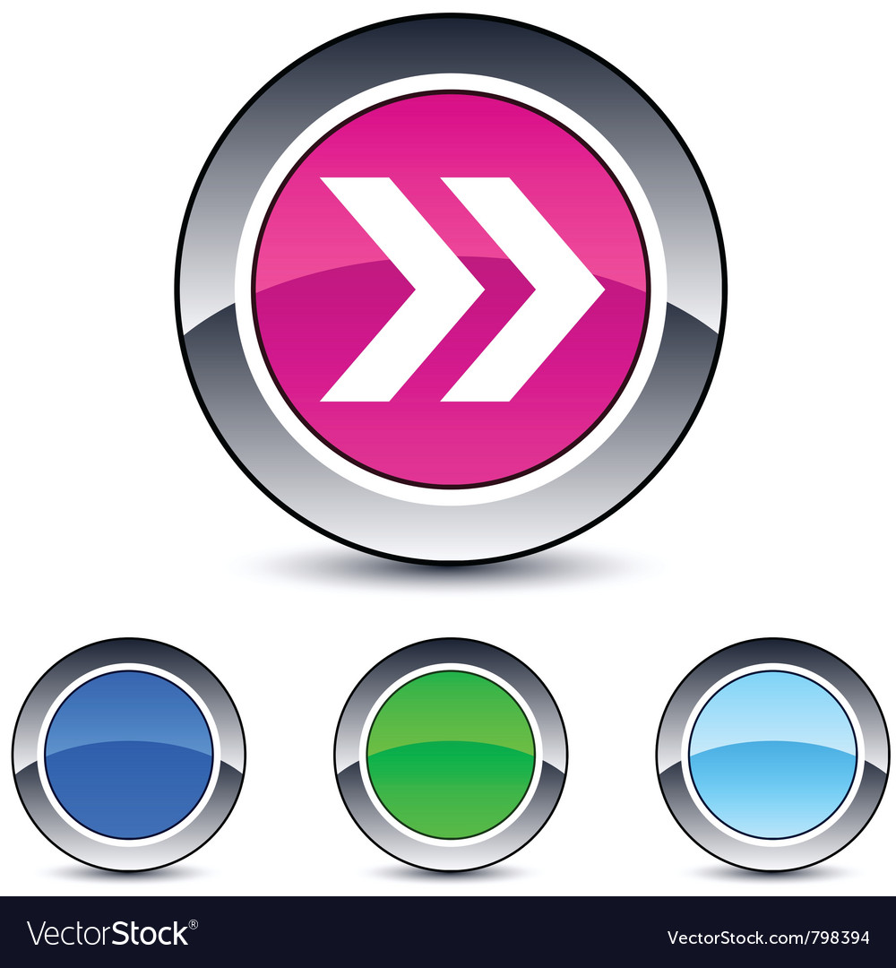 Forward arrow round button Royalty Free Vector Image