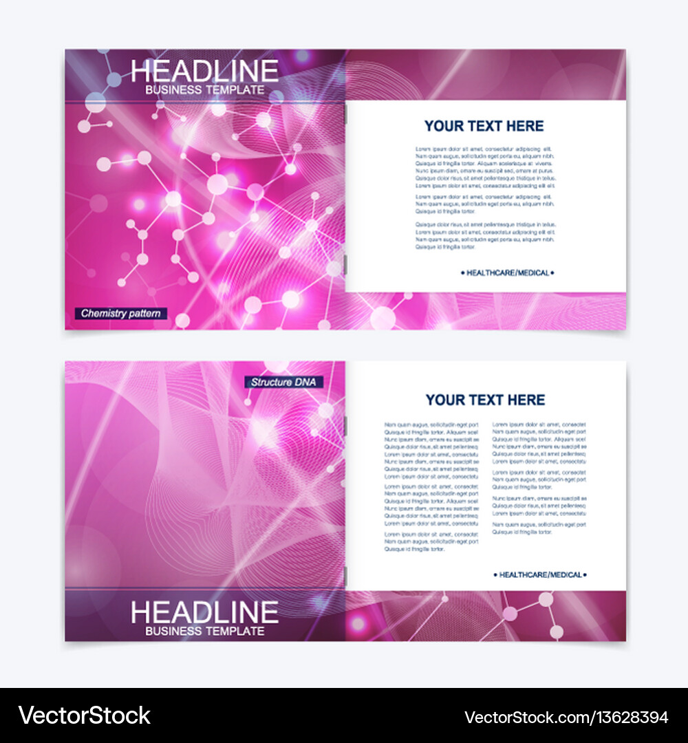 Templates for square brochure leaflet cover Vector Image