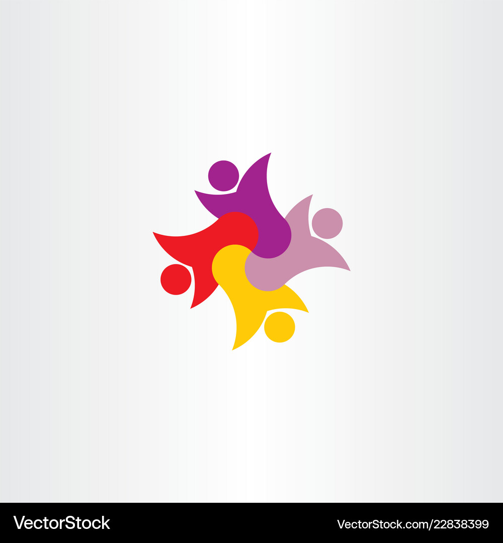 People logo business team sign element symbol Vector Image