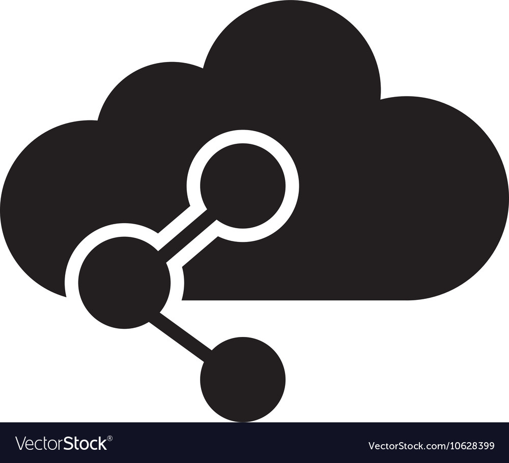 Storage cloud and connectivity icon Royalty Free Vector Storage cloud and connectivity icon Royalty Free Vector
