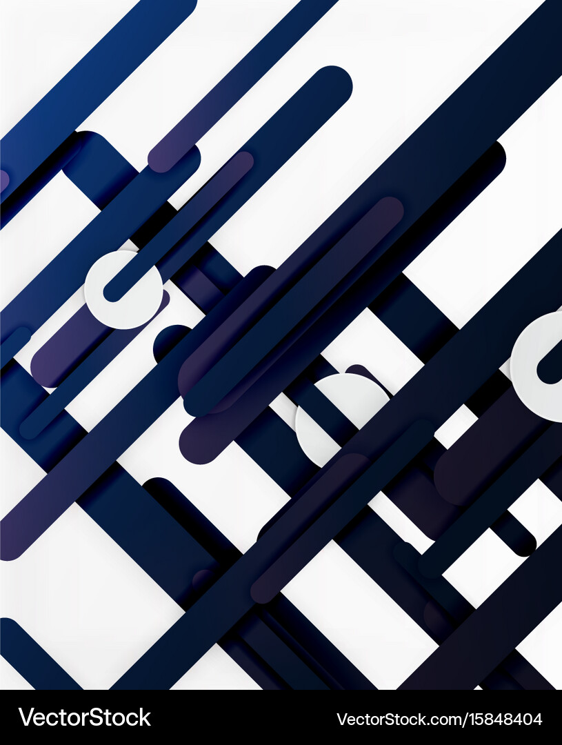 Cut 3d paper color straight lines abstract Vector Image
