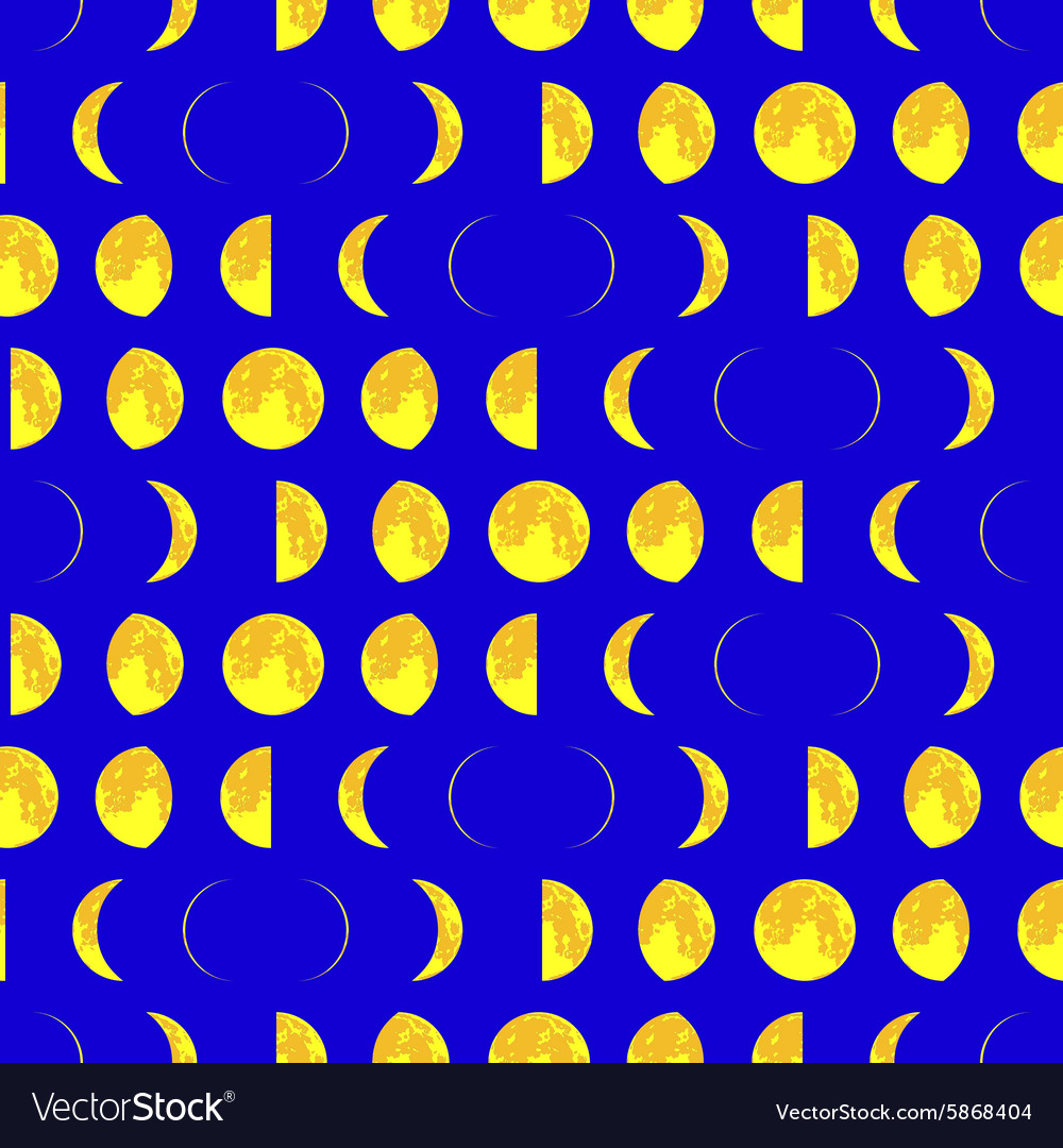 Lunar phase pattern Royalty Free Vector Image - VectorStock