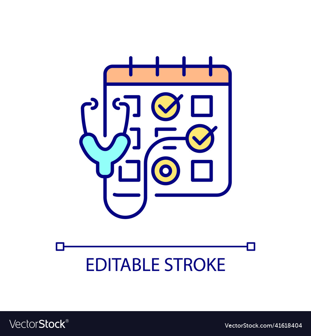 Regular medical checkup rgb color icon Royalty Free Vector Regular medical checkup rgb color icon Royalty Free Vector