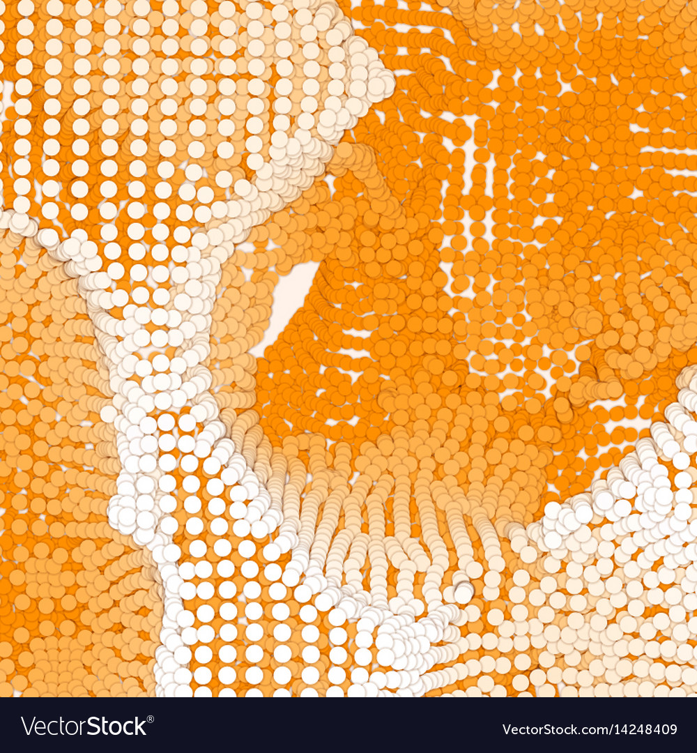 Array paper cut circles Royalty Free Vector Image