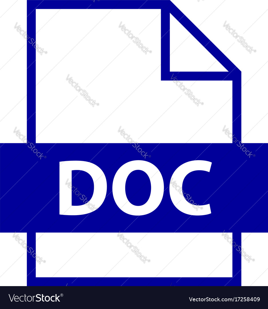 File Name Extension Doc Type Royalty Free Vector Image