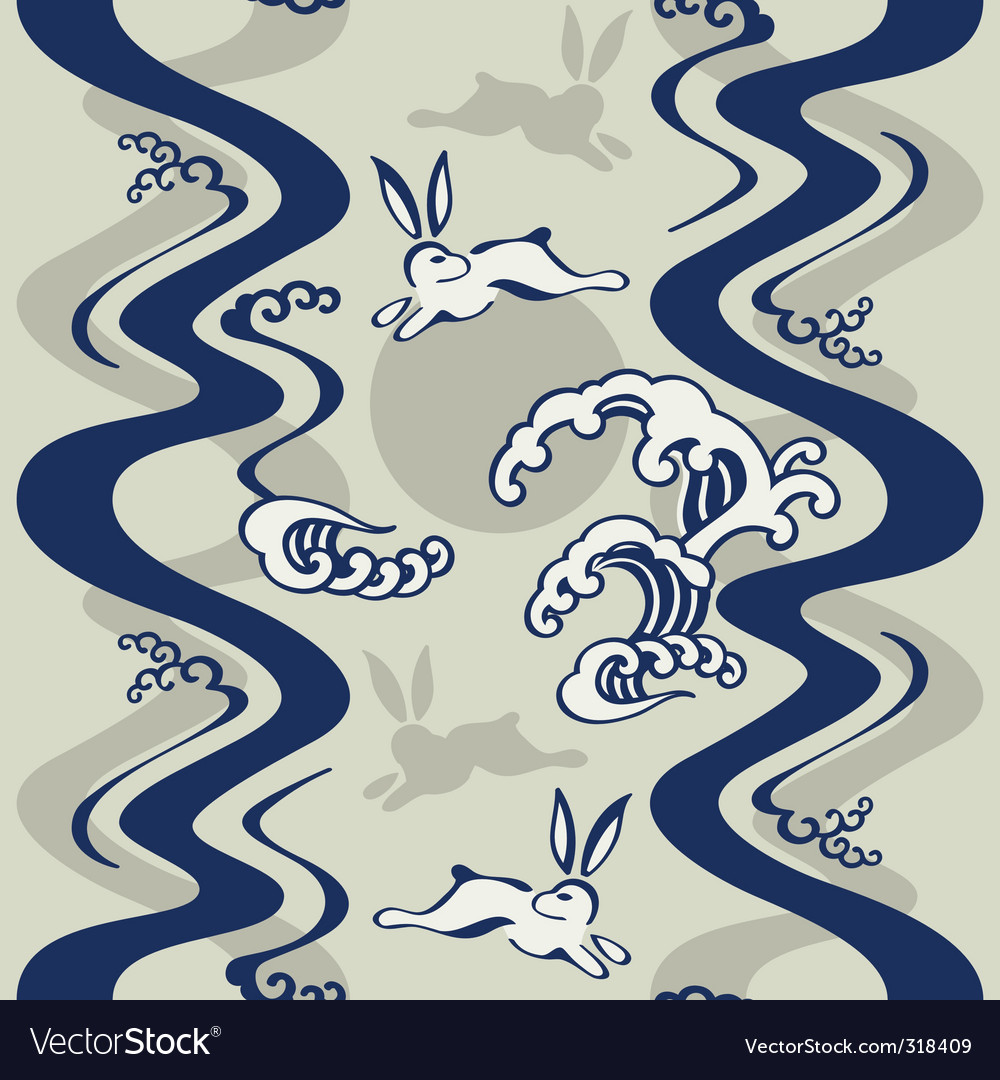 Rabbit pattern Royalty Free Vector Image - VectorStock