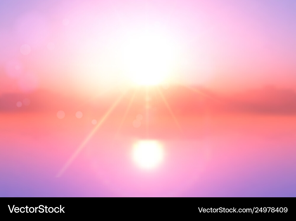 Sunset landscape background Royalty Free Vector Image