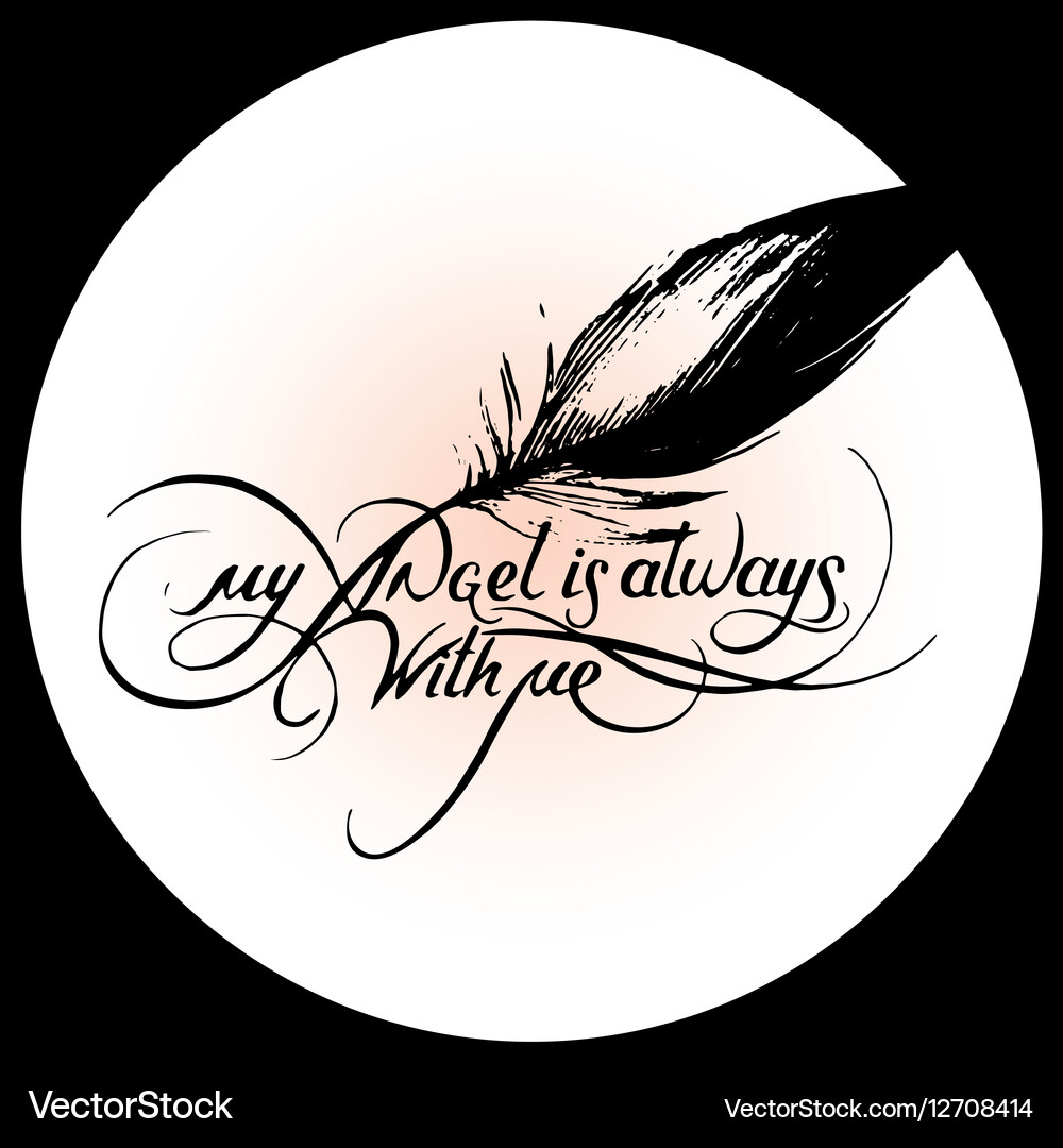 My angel is always with me 5 Royalty Free Vector Image