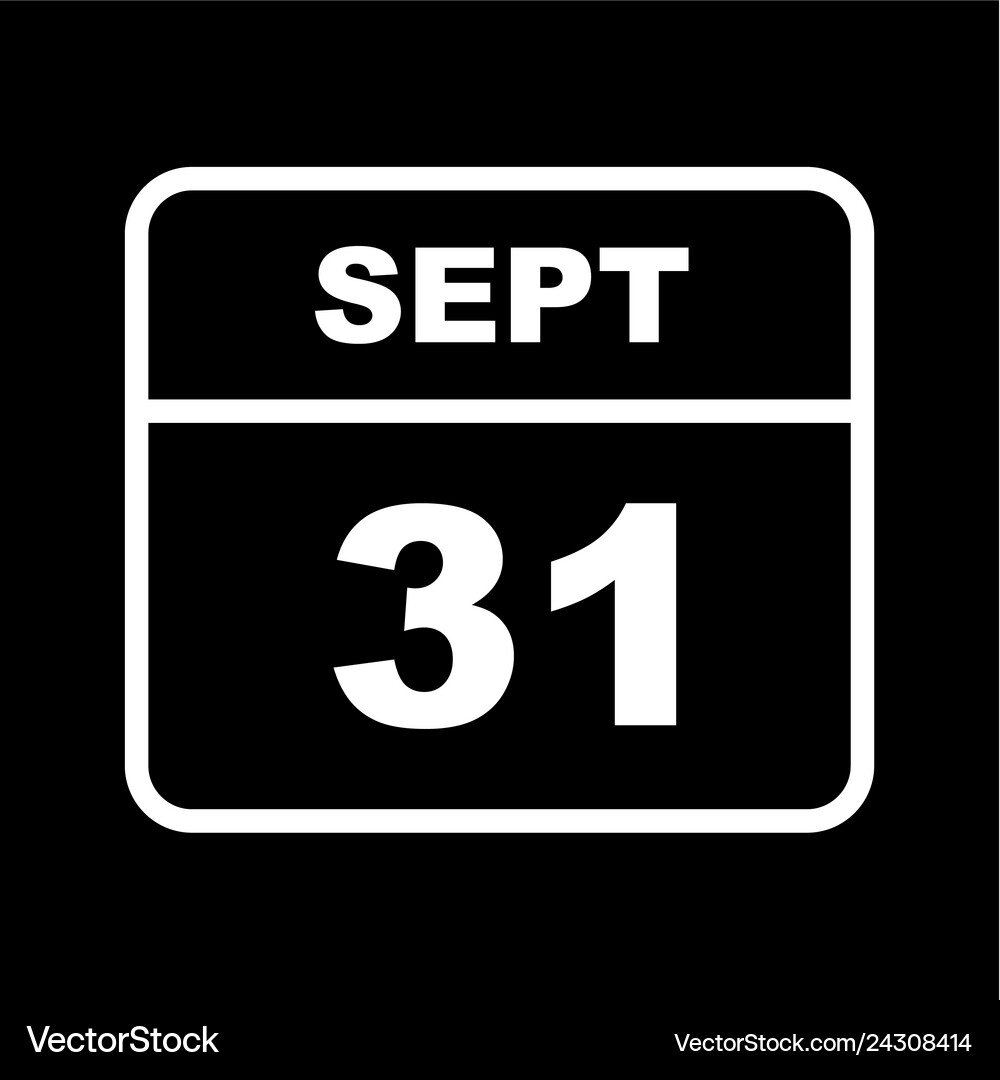 September 31st date on a single day calendar Vector Image