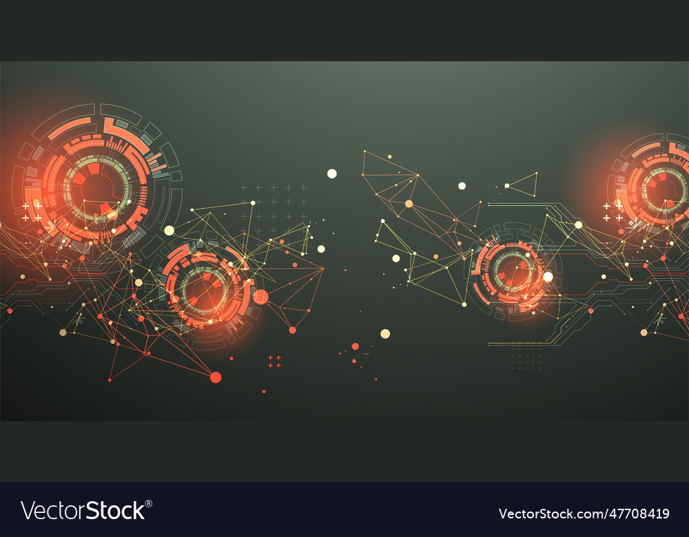 Abstract background with plexus effect scientific Vector Image