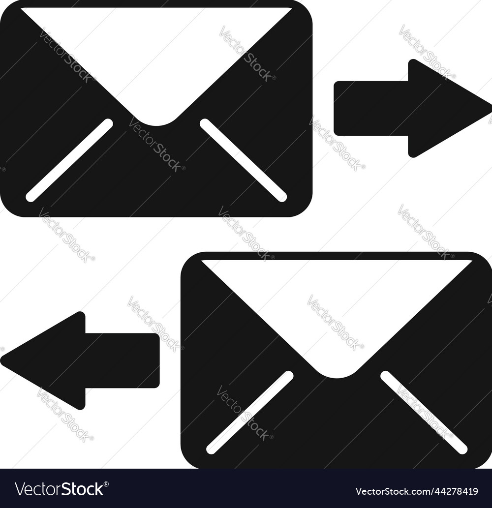 Send receive mail icon simple call contact Vector Image Send receive mail icon simple call contact Vector Image