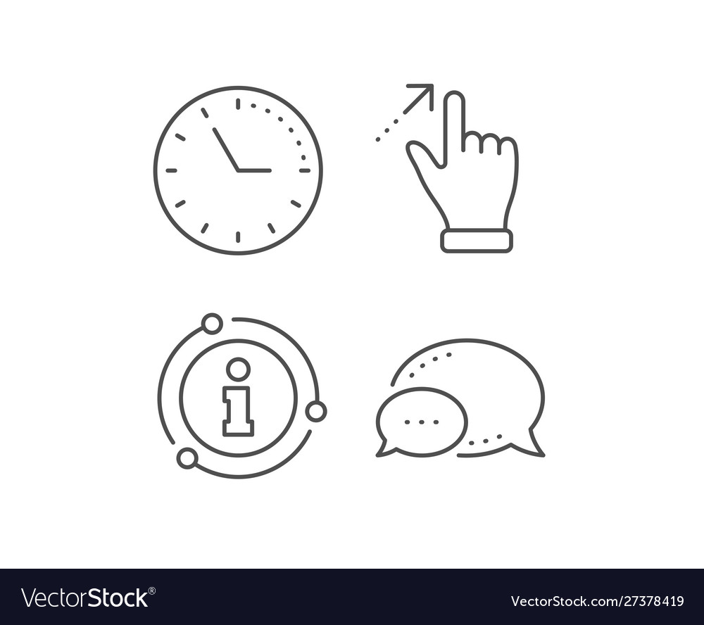 Touchscreen gesture line icon slide arrow sign Vector Image