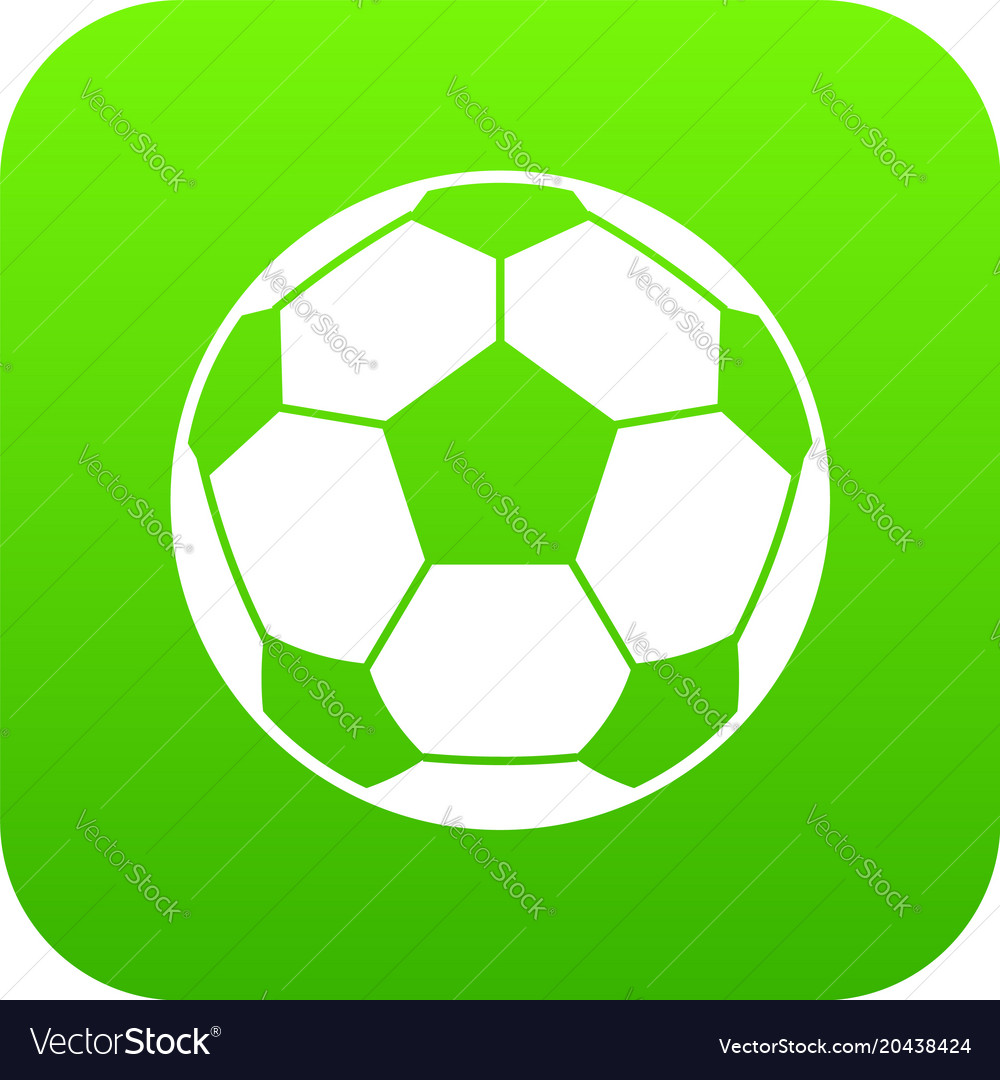 Football soccer ball icon digital green Royalty Free Vector Football soccer ball icon digital green Royalty Free Vector