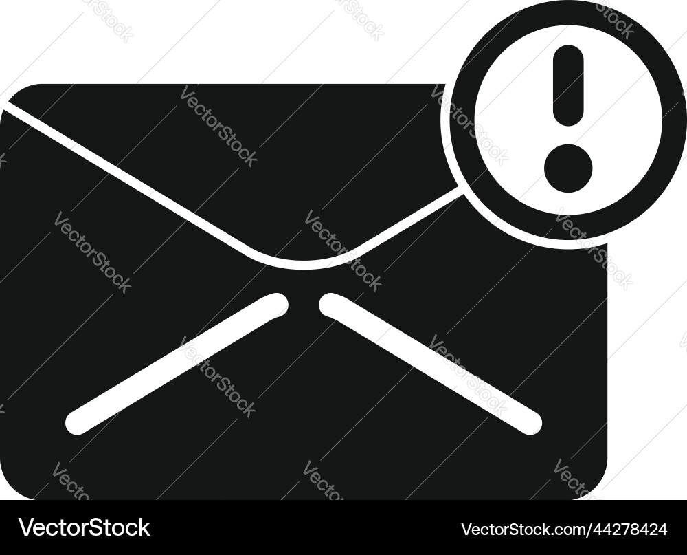 Mail alert icon simple call contact Royalty Free Vector