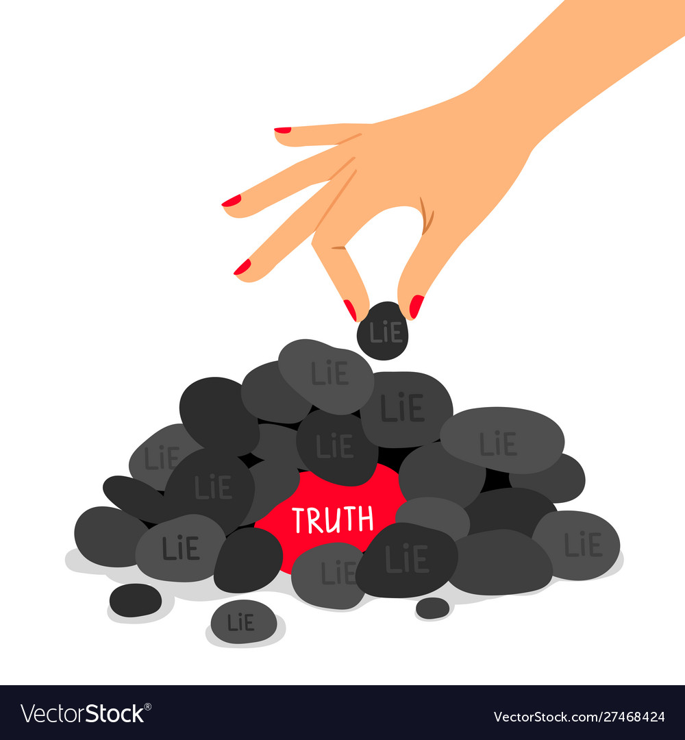 Truth And Lie Concept Royalty Free Vector Image