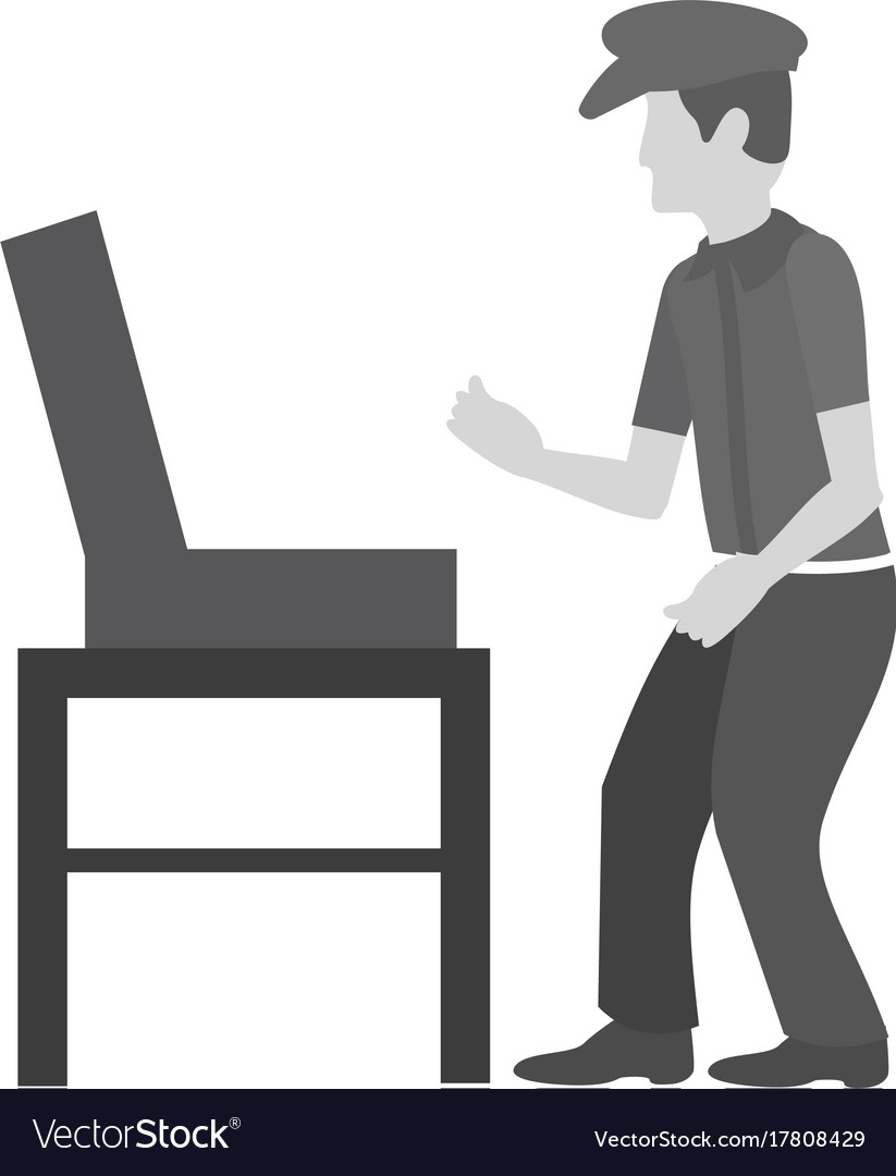 Guard checking briefcase Royalty Free Vector Image