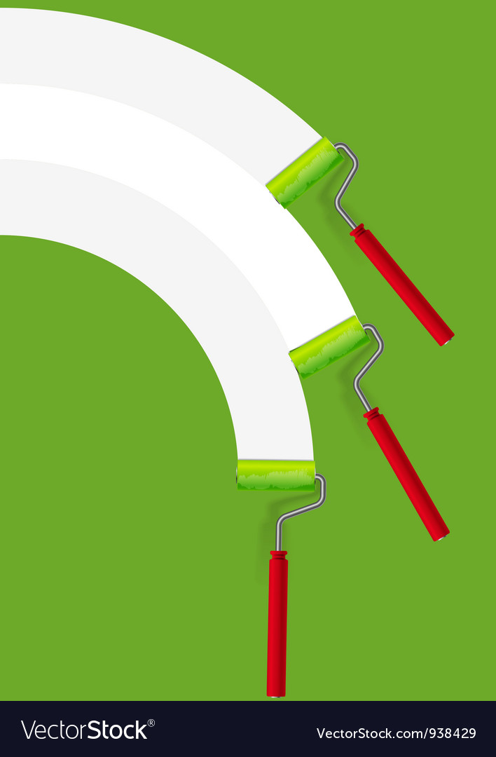 Paint rollers Royalty Free Vector Image - VectorStock