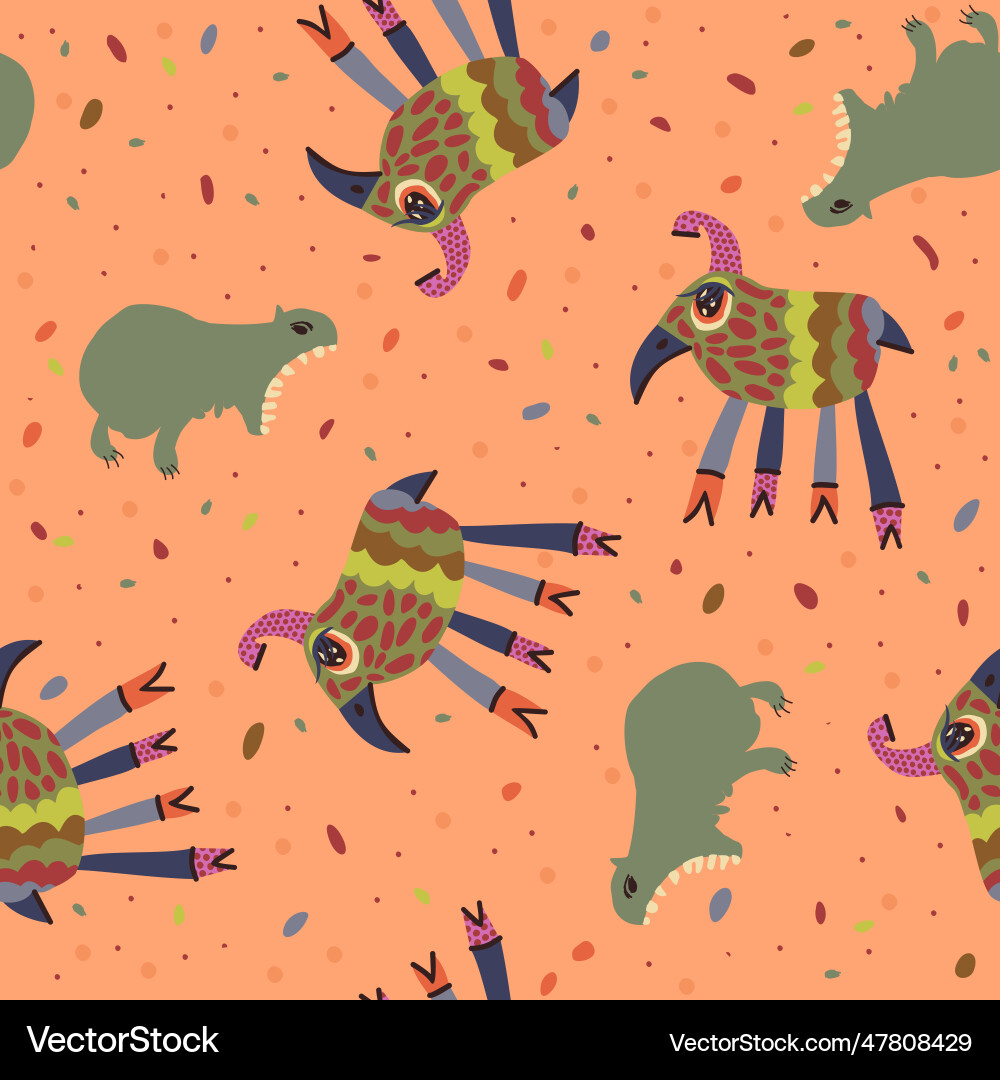 Rhinocerus pattern Royalty Free Vector Image - VectorStock