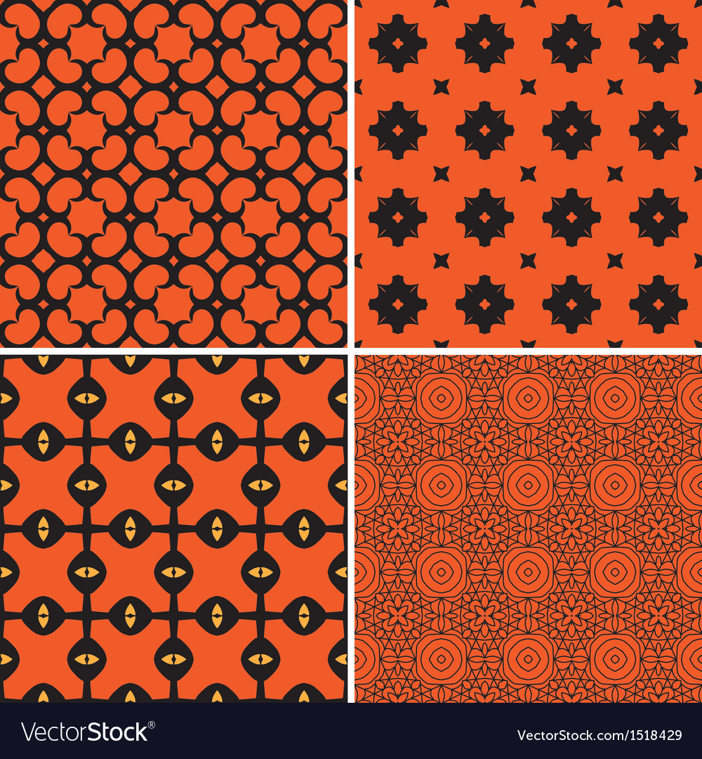 Seamless pattern set Royalty Free Vector Image