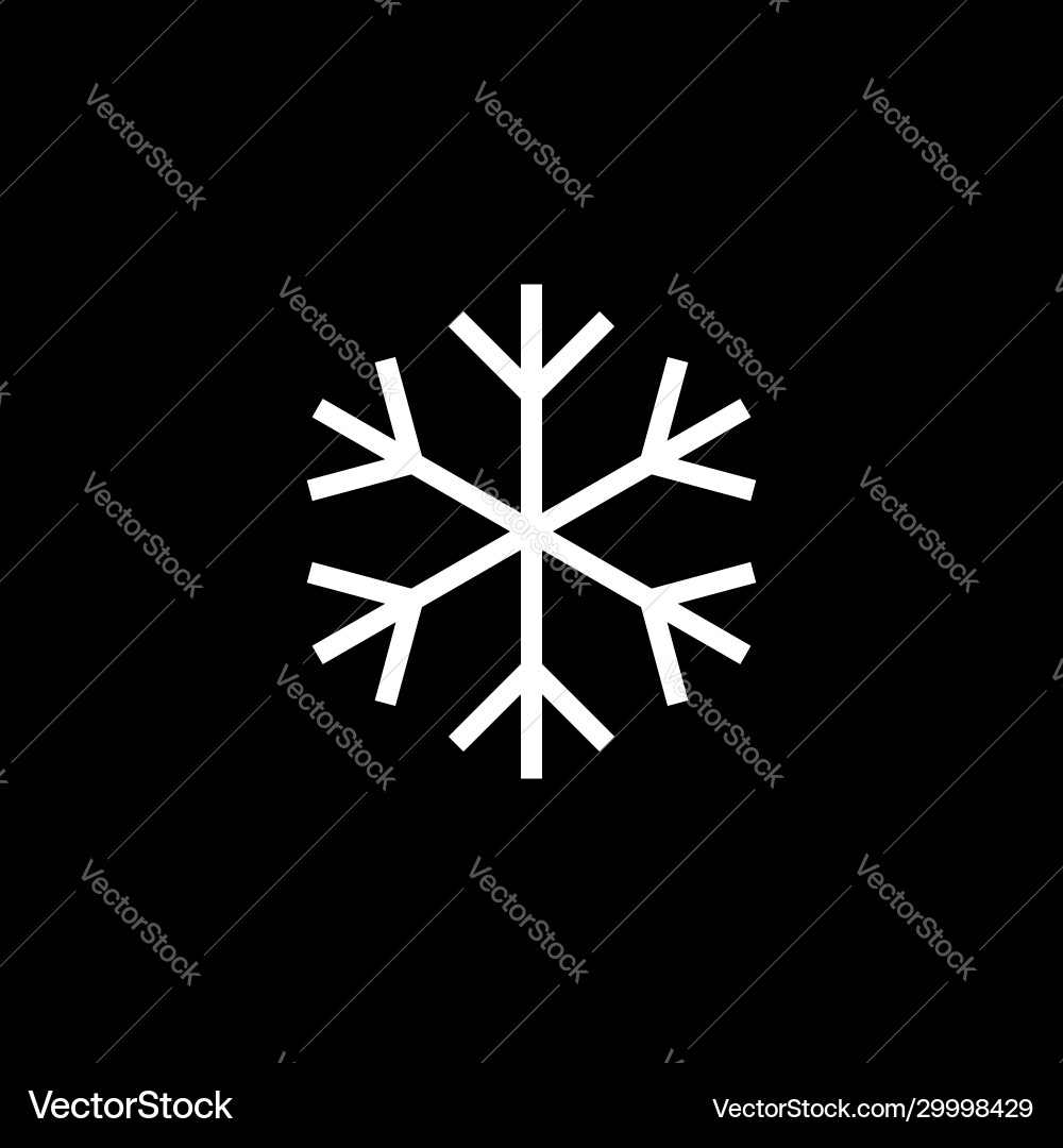 Snow flake icon Royalty Free Vector Image - VectorStock