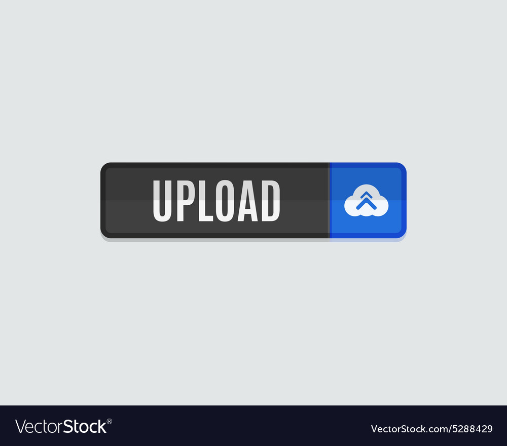 Upload web button flat design Royalty Free Vector Image