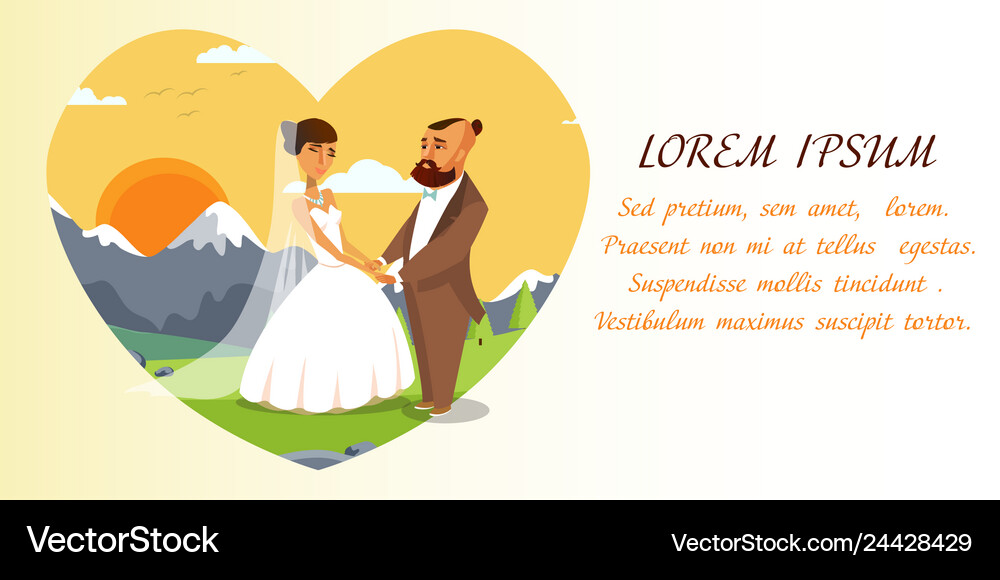 Wedding invitation template with text space Vector Image