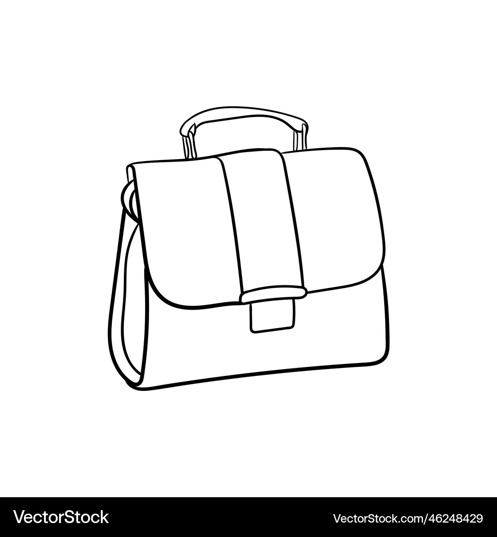 Woman bag simple line design Royalty Free Vector Image