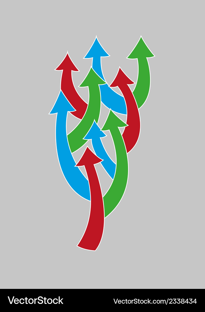 Arrows tree Royalty Free Vector Image - VectorStock