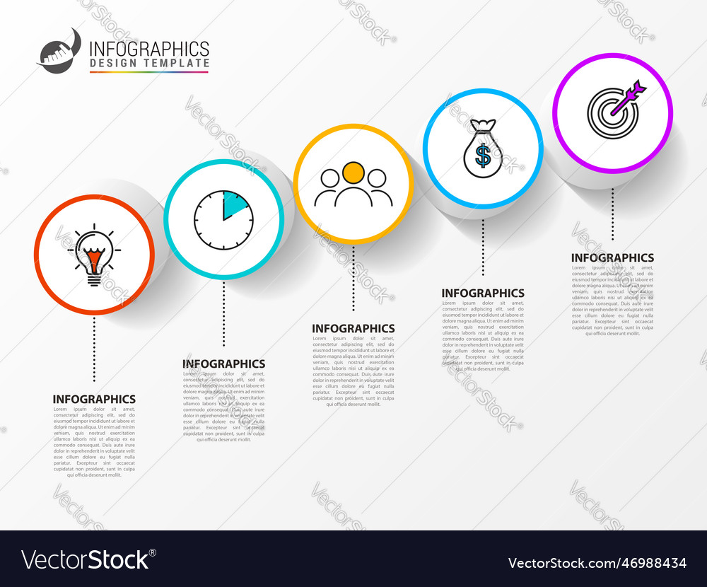 Infographic design template creative concept Vector Image