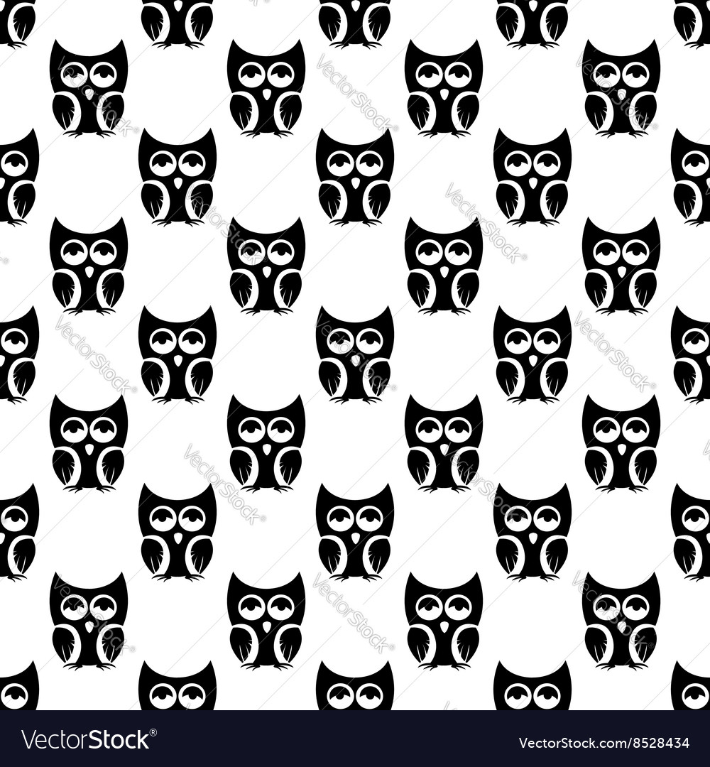 Owl pattern seamless Royalty Free Vector Image