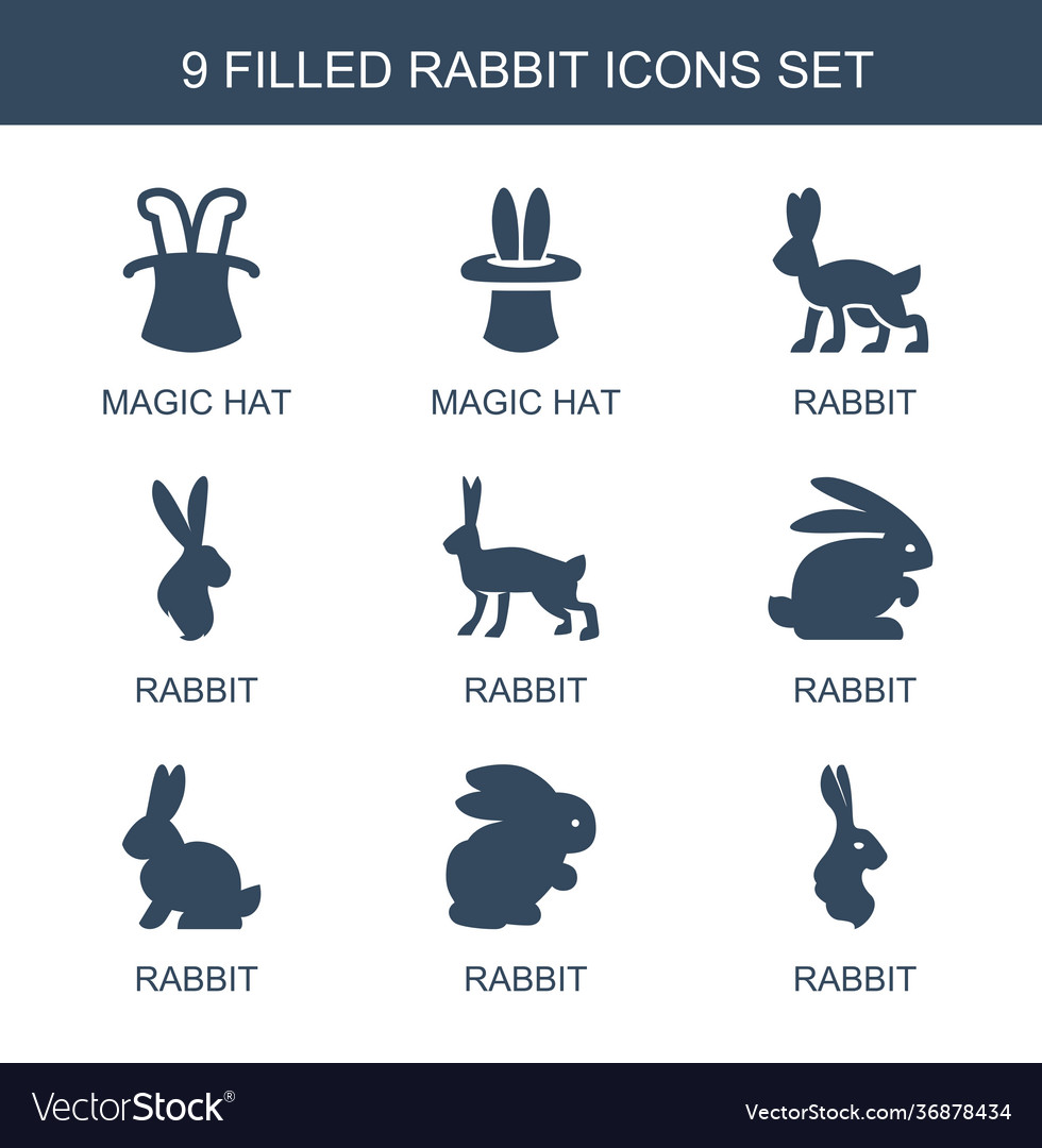 Rabbit icons Royalty Free Vector Image - VectorStock