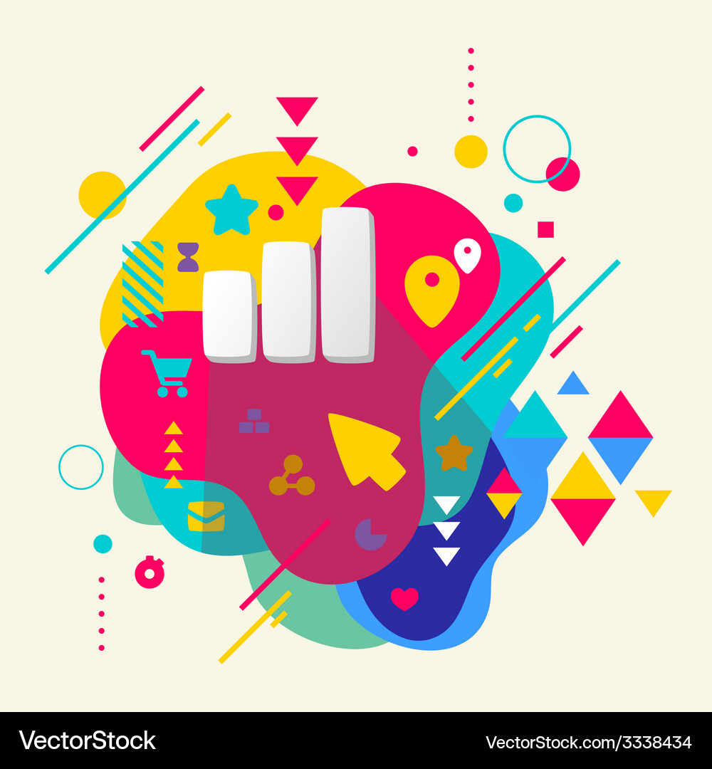 Rating on abstract colorful spotted background Vector Image