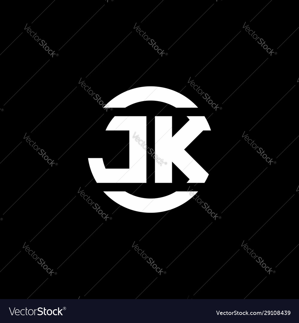 Jk logo monogram isolated on circle element Vector Image Jk logo monogram isolated on circle element Vector Image
