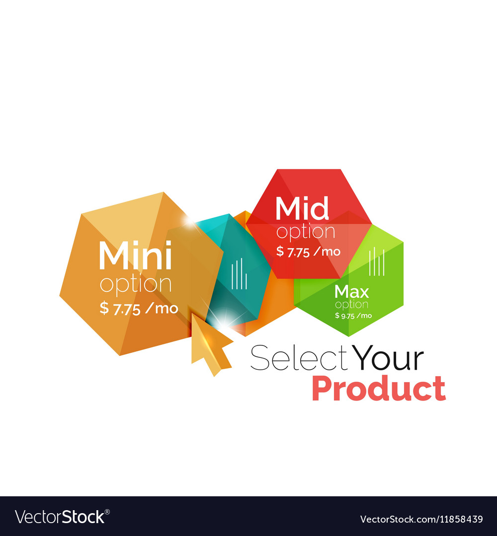 Option select template Royalty Free Vector Image