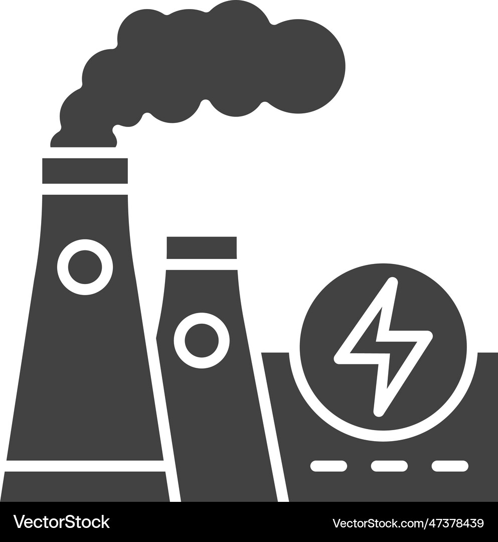 Power station icon image Royalty Free Vector Image