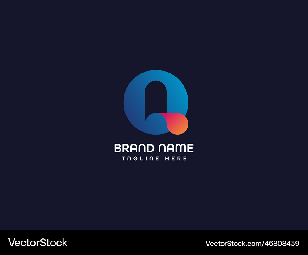 Q modern letter logo Royalty Free Vector Image