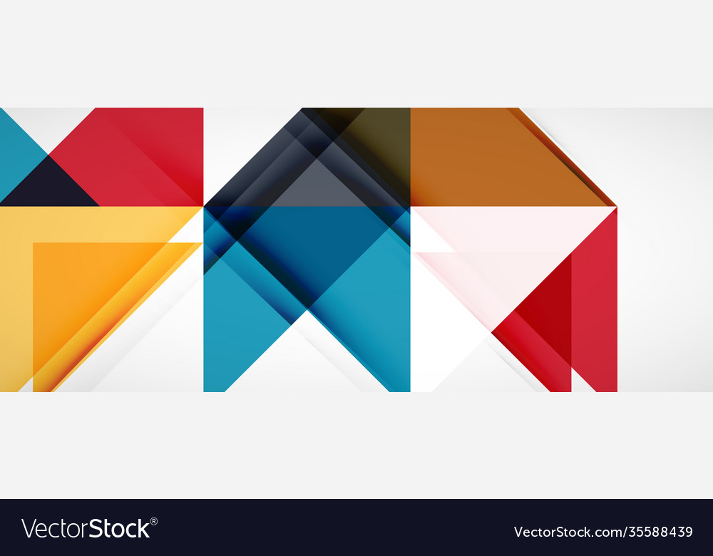 Set triangle geometric backgrounds Royalty Free Vector Image