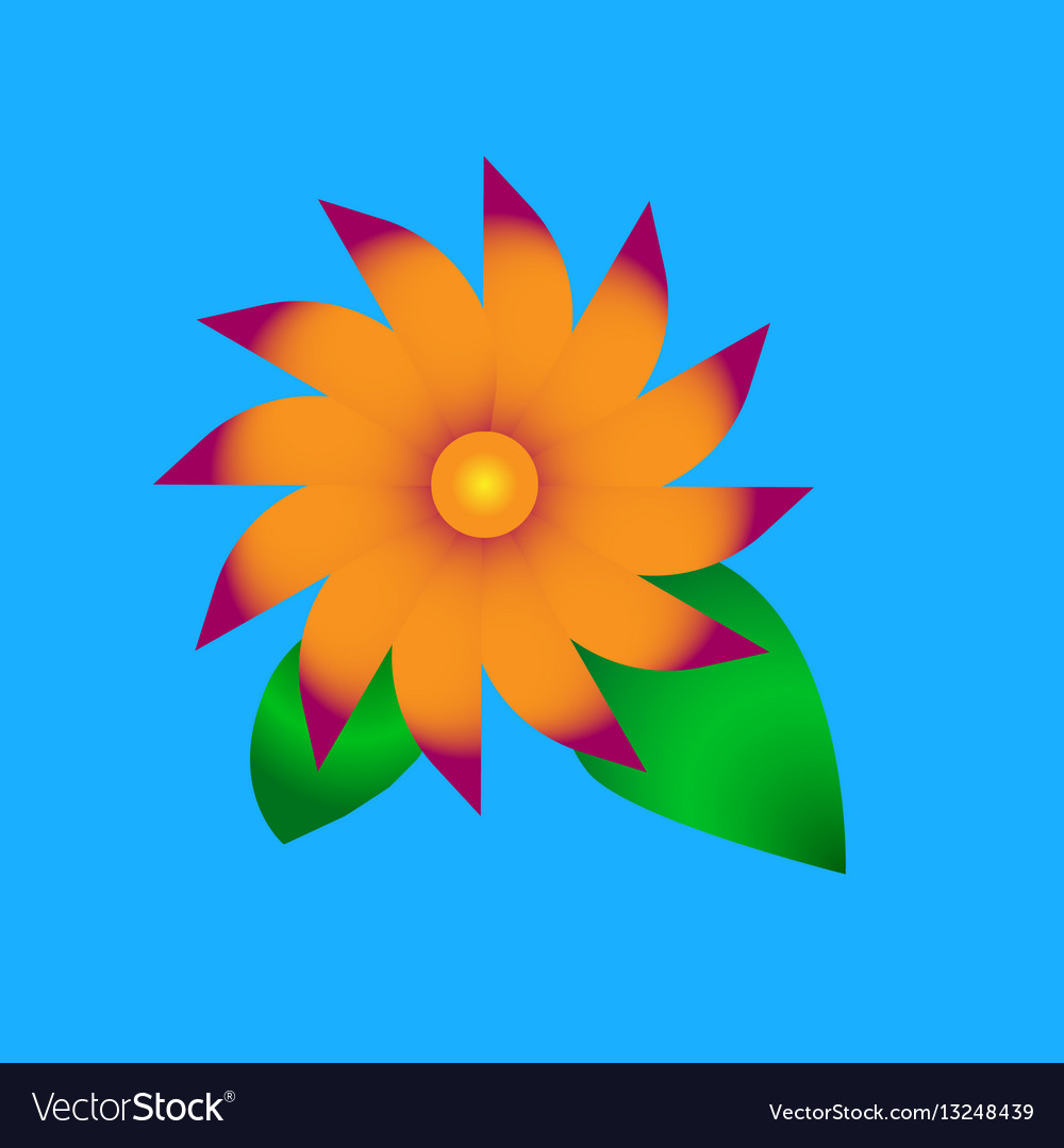 Simple flower Royalty Free Vector Image - VectorStock