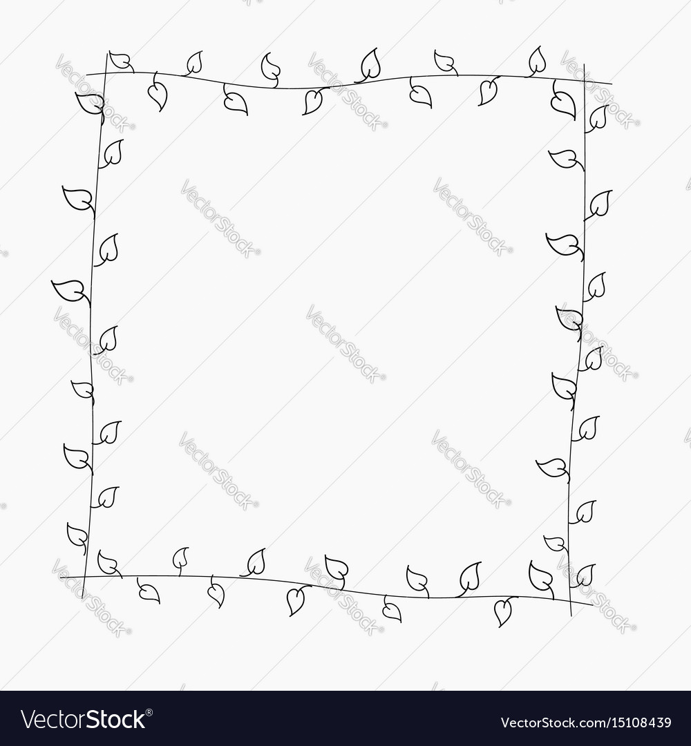 Simple frame with plant elements Royalty Free Vector Image