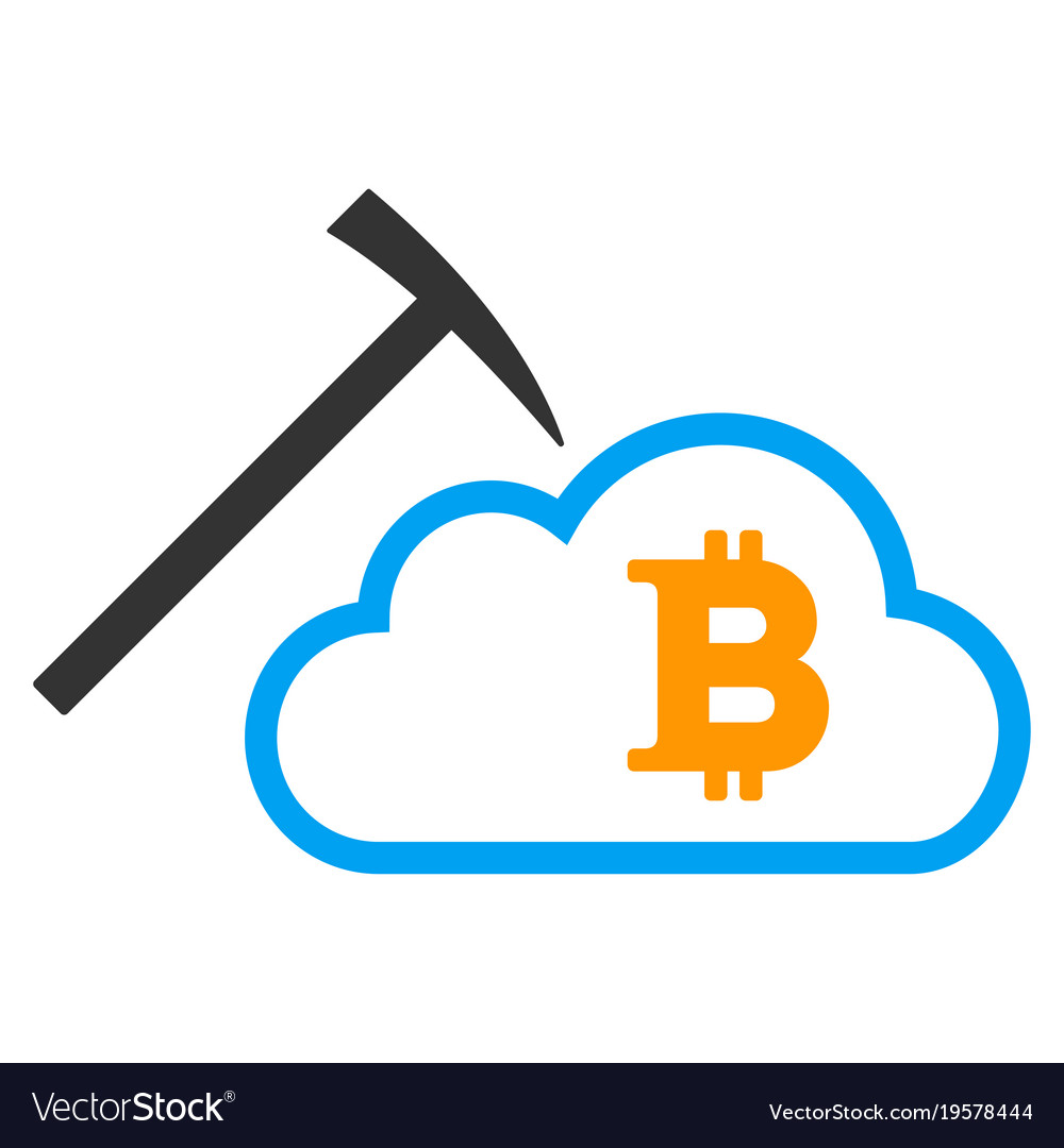 Bitcoin cloud mining flat icon Royalty Free Vector Image Bitcoin cloud mining flat icon Royalty Free Vector Image