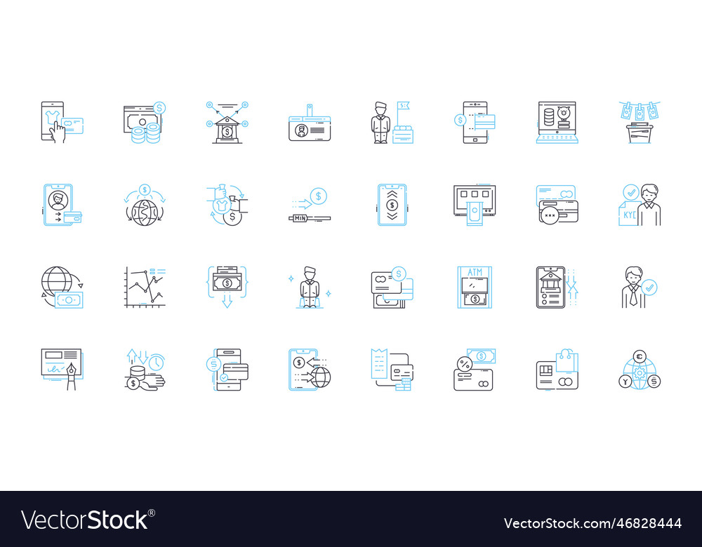 Cryptocurrency linear icons set bitcoin Royalty Free Vector Cryptocurrency linear icons set bitcoin Royalty Free Vector