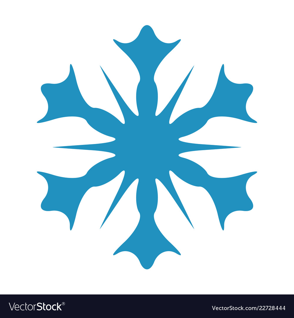 Simple isolated snowflake Royalty Free Vector Image