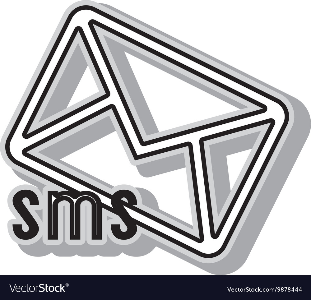 Sms message icon graphic Royalty Free Vector Image