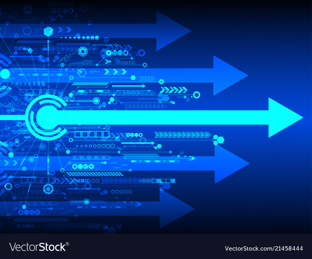 Technology in the concept of arrow Royalty Free Vector Image