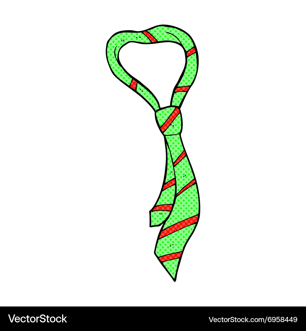 Comic cartoon tie Royalty Free Vector Image - VectorStock