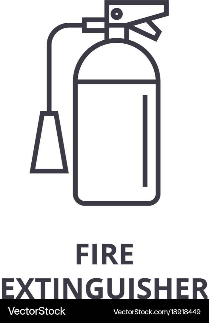 Fire extinguisher line icon outline sign linear Vector Image