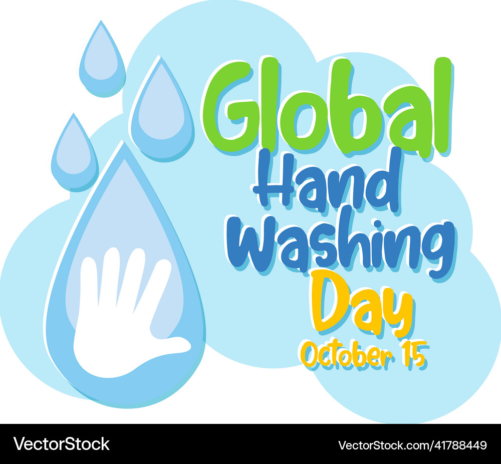 Global handwashing day banner design Royalty Free Vector